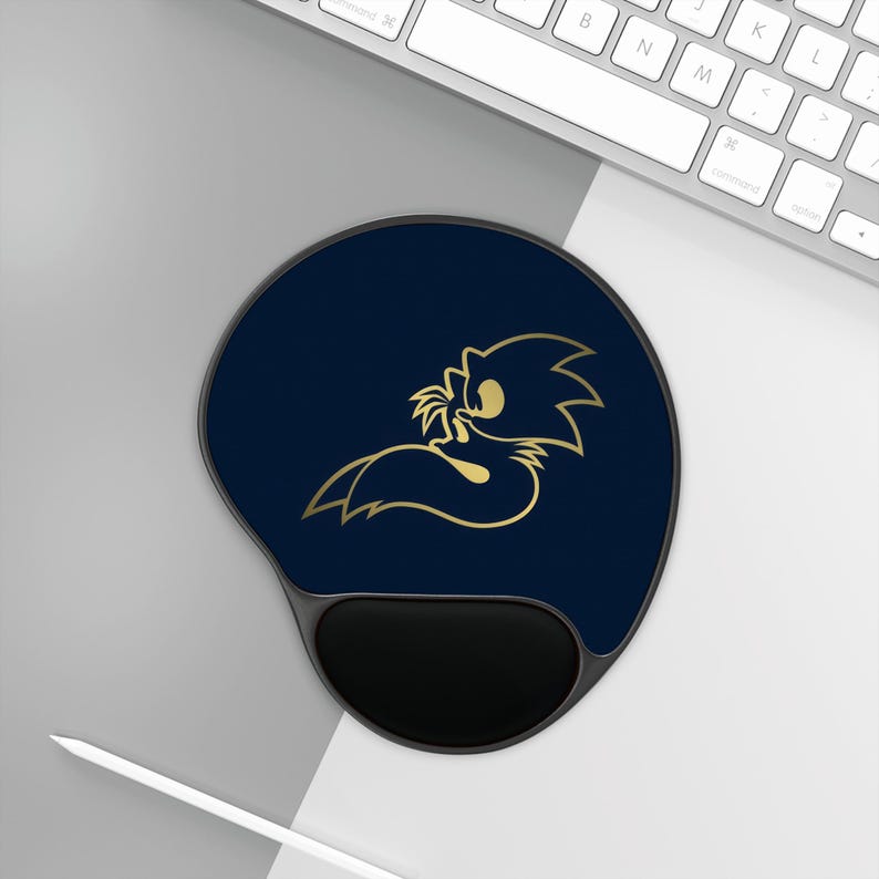 Sonic and Tails Logo Mouse Pad With Wrist Support Anime Fan Art Pad ...