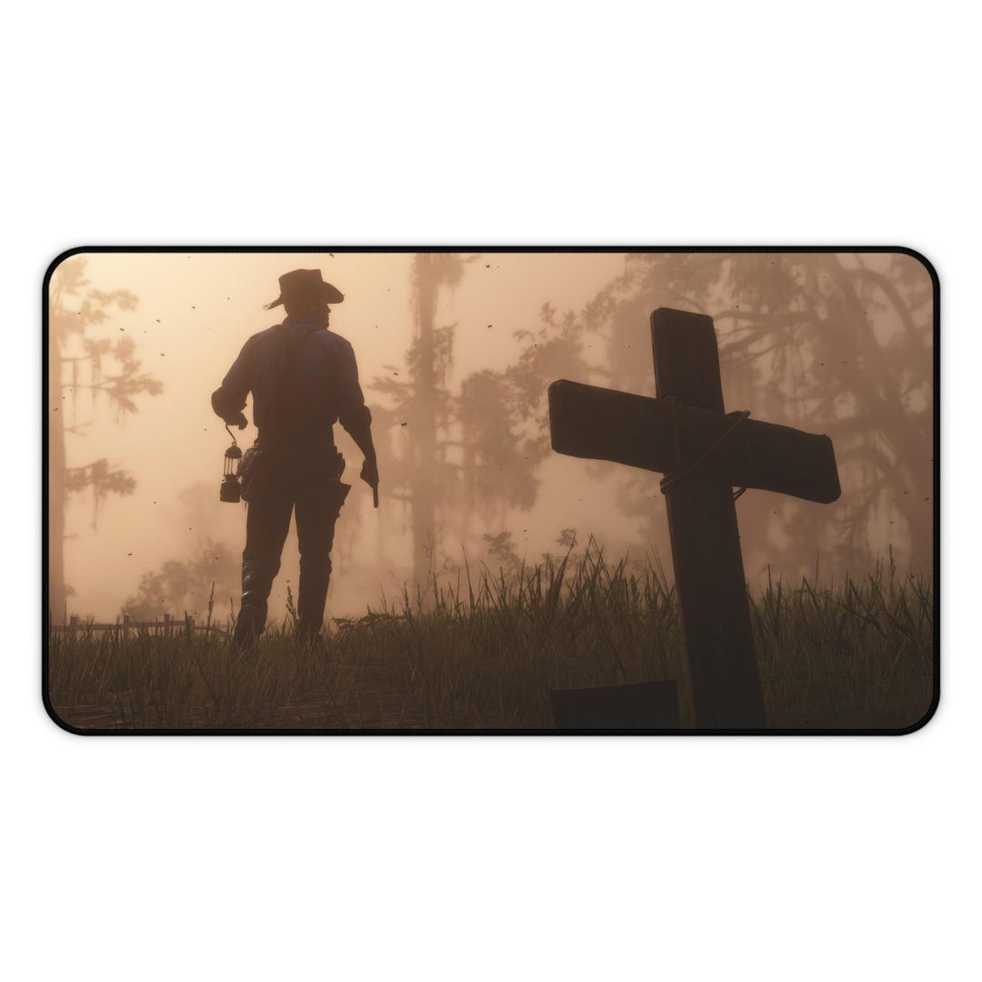 Red Dead Redemption Graveyard Desk Mat for Gaming Computers Fan Art ...