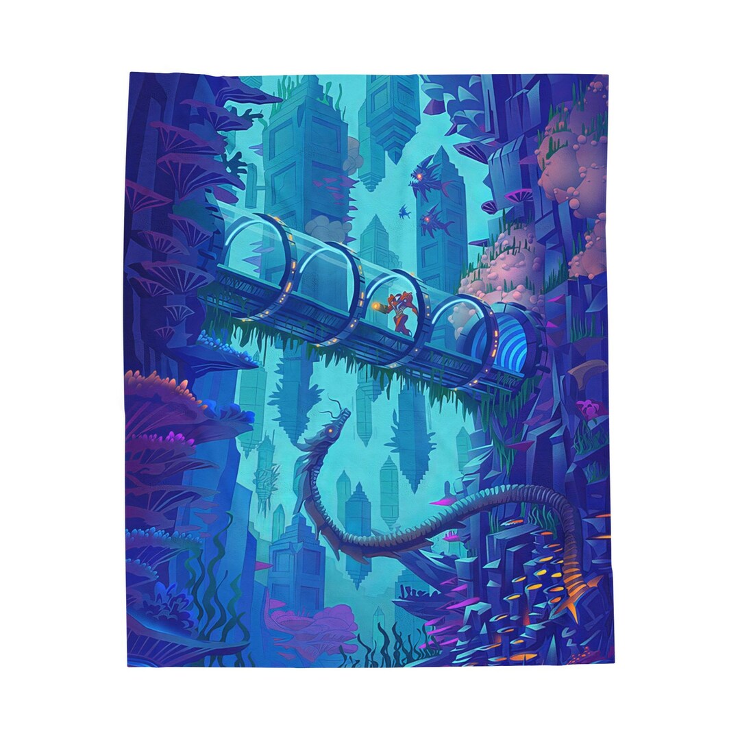 Samus Tunnel Under the Sea Atlantis Soft Velveteen Plush Blanket ...