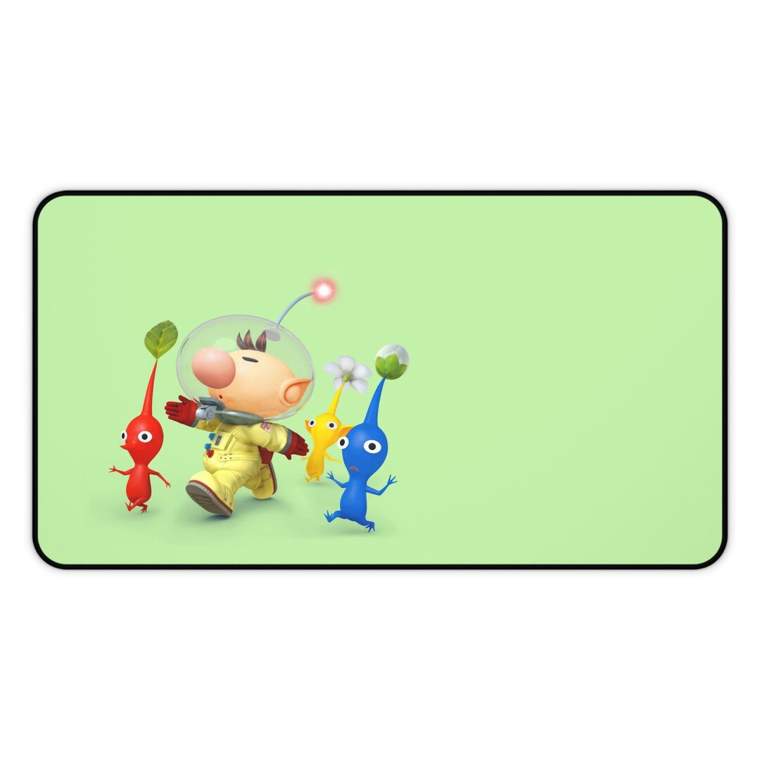 Pikmin Following the Captain Desk Mat for Gaming Computer Fan Art Gamer ...