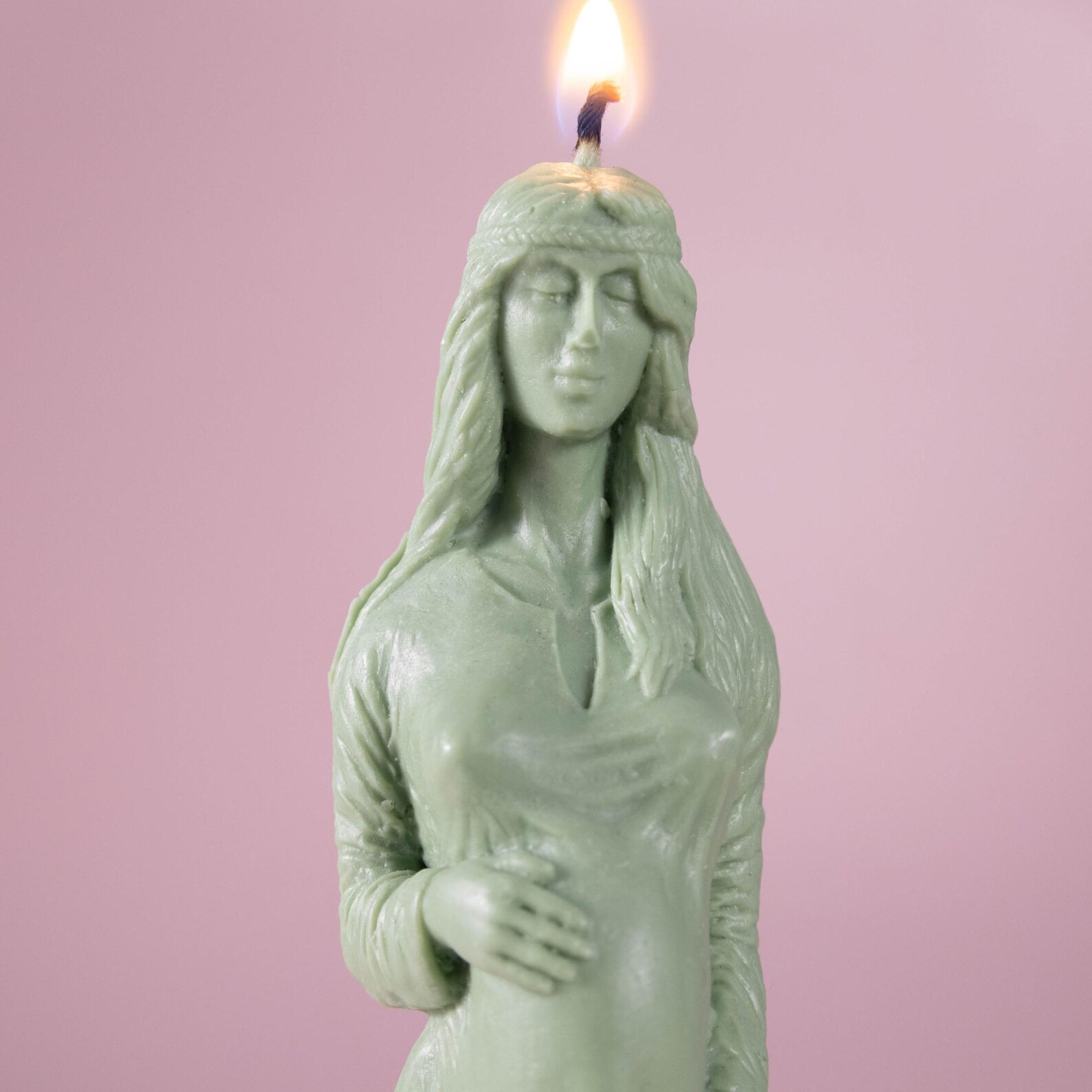 Goddess Gaia Altar Candle, Aphrodite Altar Candle, Beeswax Colored ...