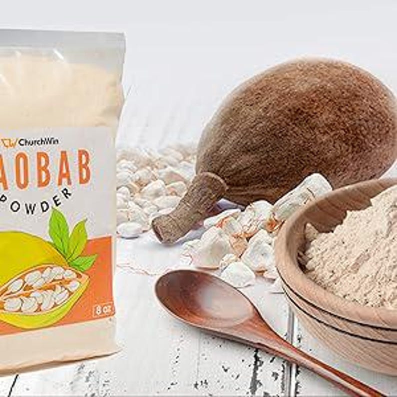 8 Oz, 1 Lb Churchwin 100% Raw, Organic Baobab Powder, Premium Baobab ...