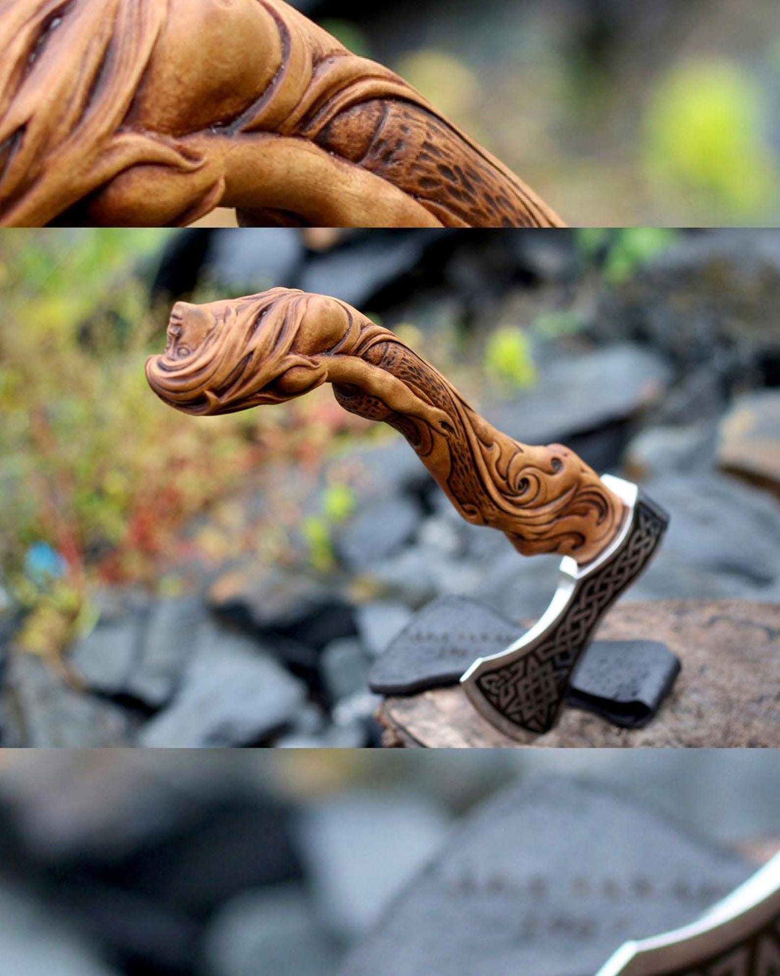 Beautiful Mermaid Viking Axe, Custom, Handmade Celtic Norse Axe, Gift ...