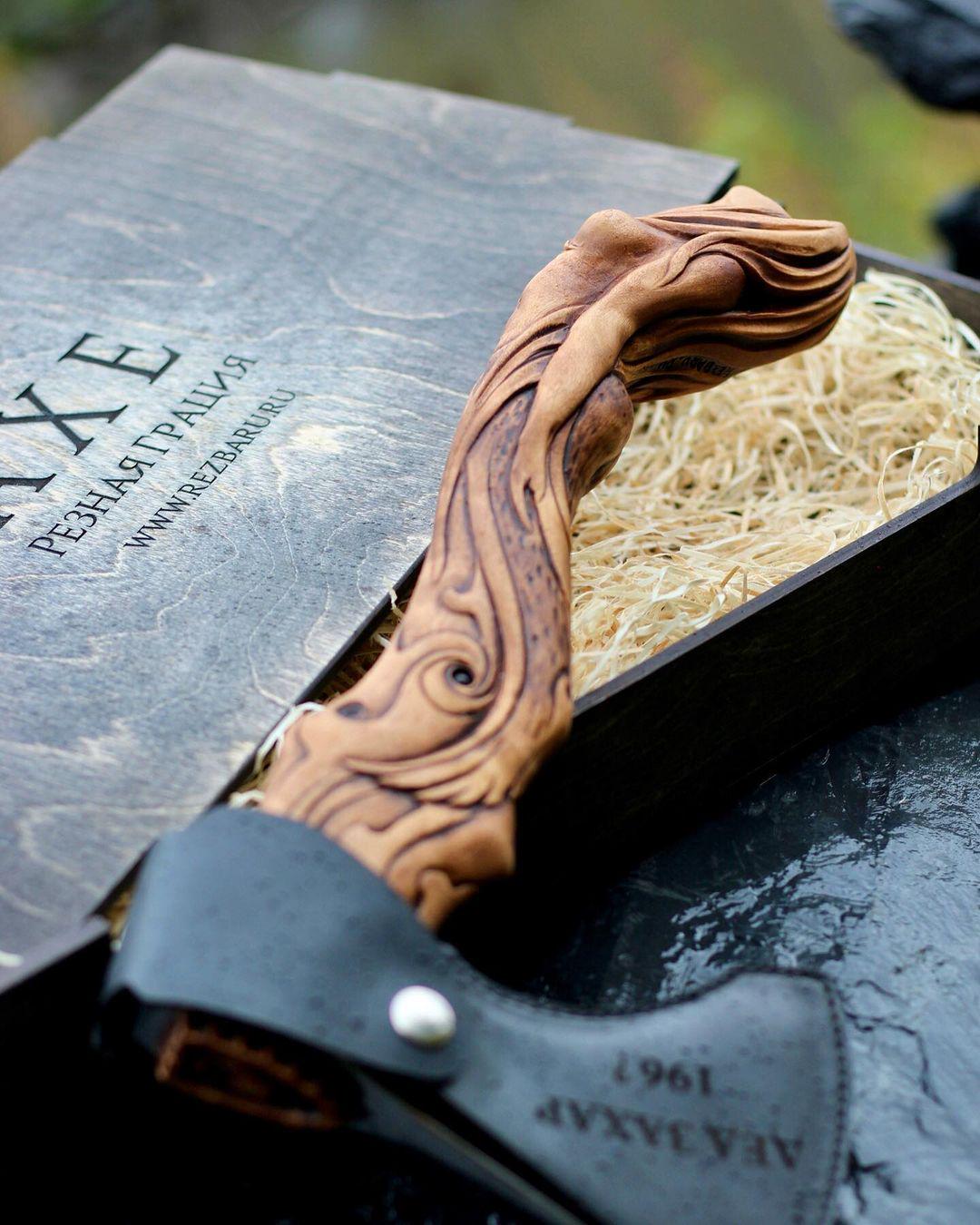 Beautiful Mermaid Viking Axe, Custom, Handmade Celtic Norse Axe, Gift for Him, Celtic Axe ...