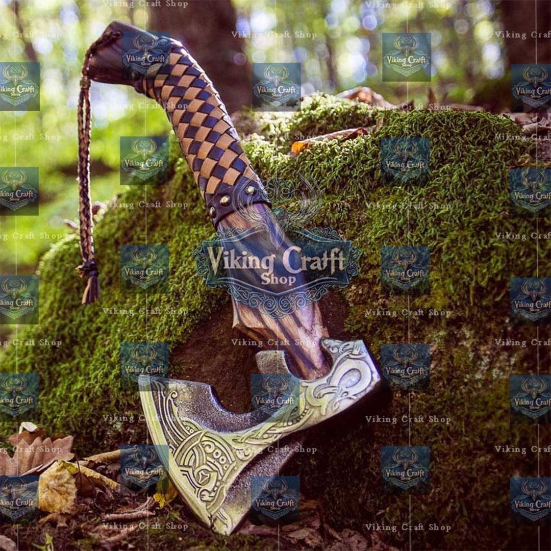 Viking Craft Custom Ragnar Viking Axe, Hand Forged Bearded Hatchet ...