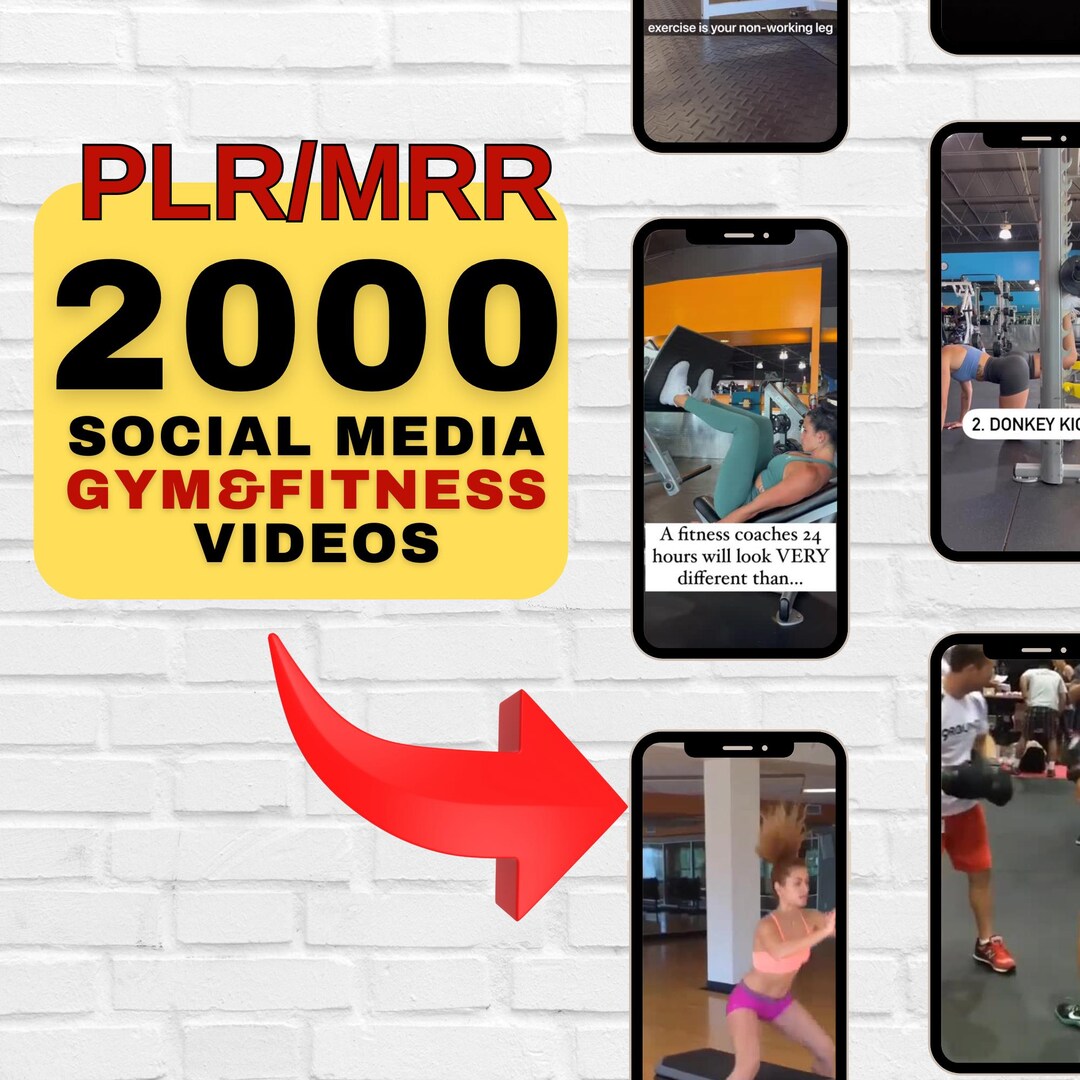 PLR/MMR 2000 Gym Reels Bundle, Fitness Videos, Motivational Fitness ...
