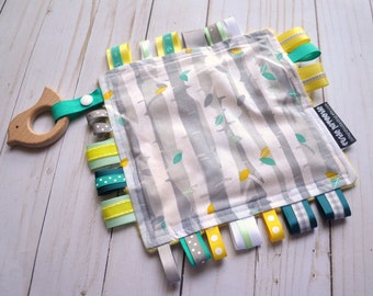 Baby Boy Crinkle Toy Baby Shower Gift Crinkle Blanket Lovey Mini Ribby ...