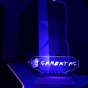 Personalized Pro Gamertag Light Sign, Custom Gamer Tag Sign ...