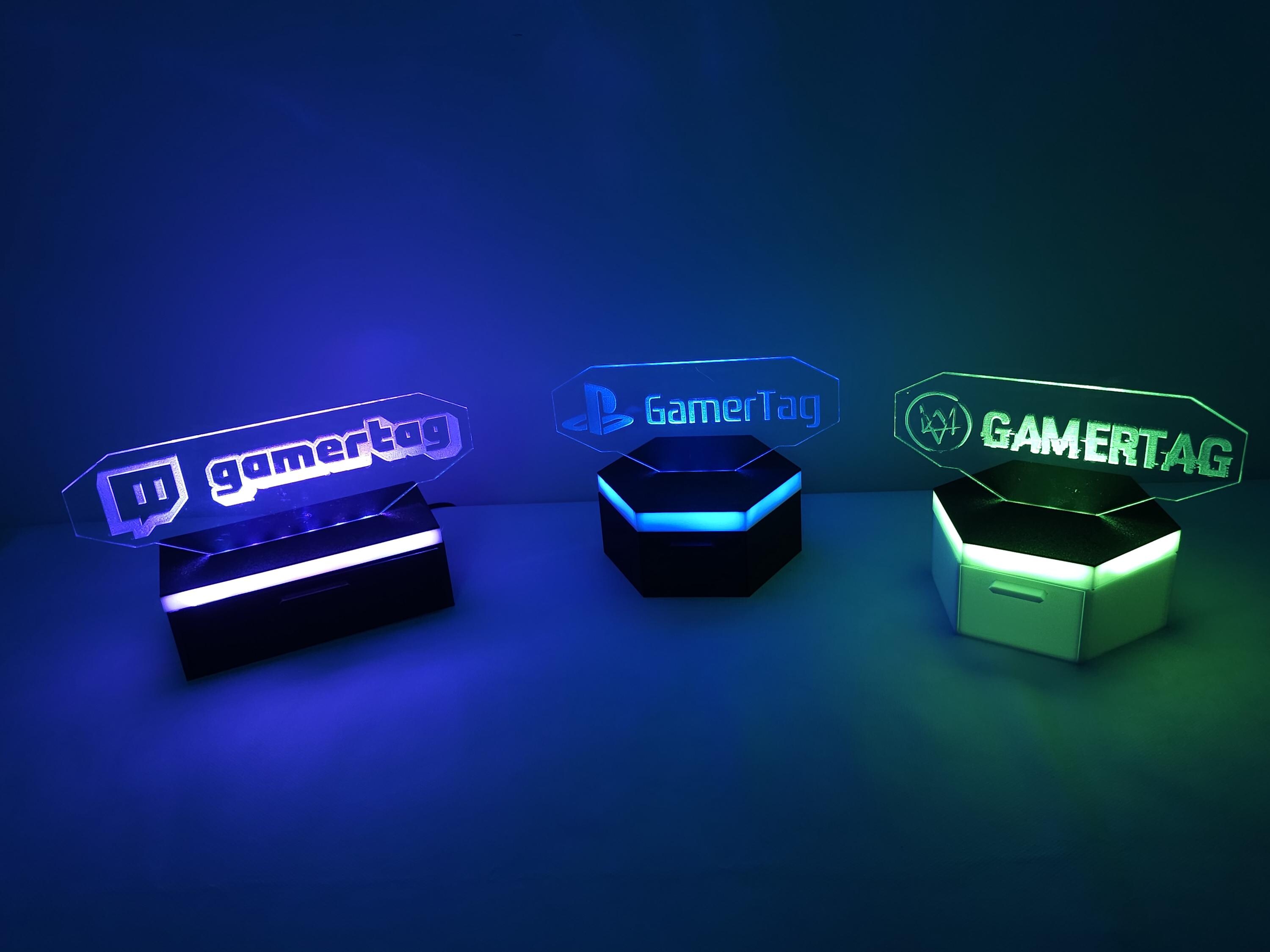 Personalized Pro Gamertag Light Sign, Custom Gamer Tag Sign ...