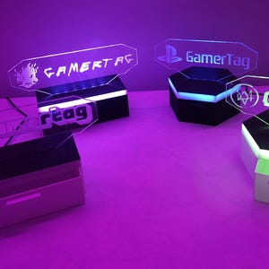 Personalized Pro Gamertag Light Sign, Custom Gamer Tag Sign ...
