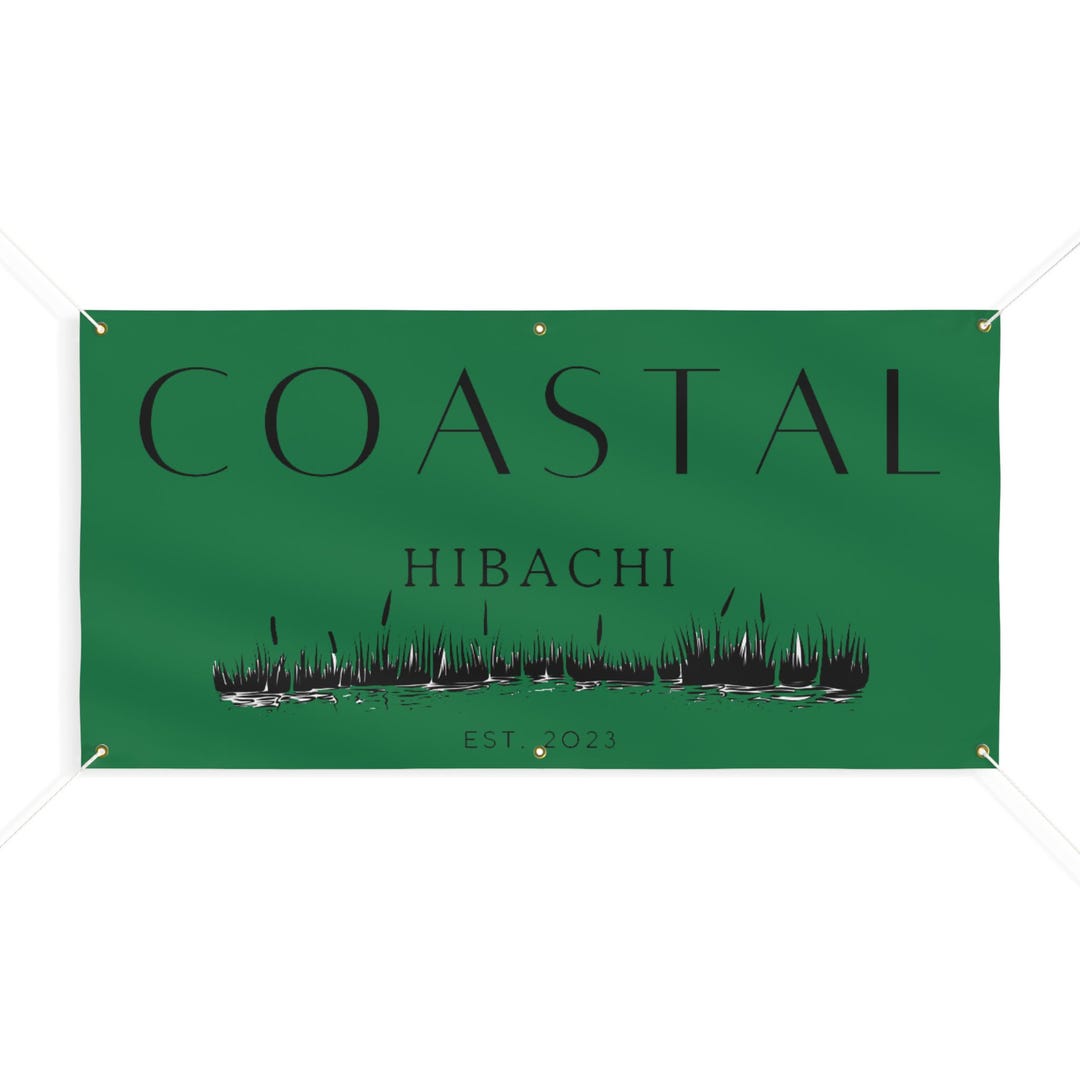 Coastal Hibachi Matte Banner Green - Etsy