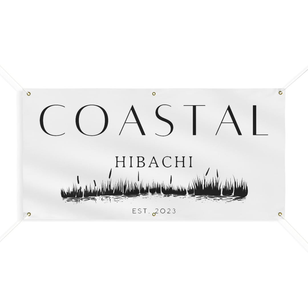 Coastal Hibachi Matte Banner design 1 - Etsy