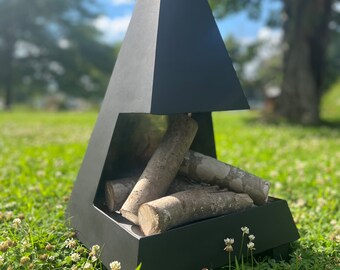 Pyro Monolith Metal Chiminea Vertical Fire Pit - Etsy