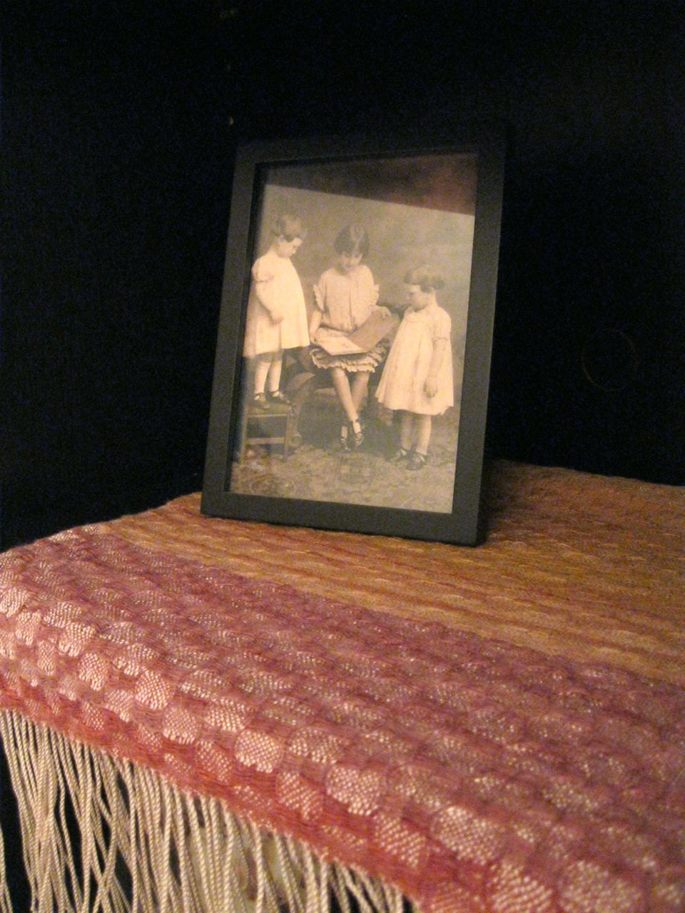 Handwoven Silk and Wool Table Scarf: Empennage - Etsy