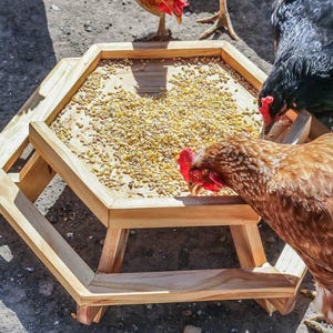 DIY Chicken Feeder , Farmhouse Chicken Feeder, Woodworking Chicken ...