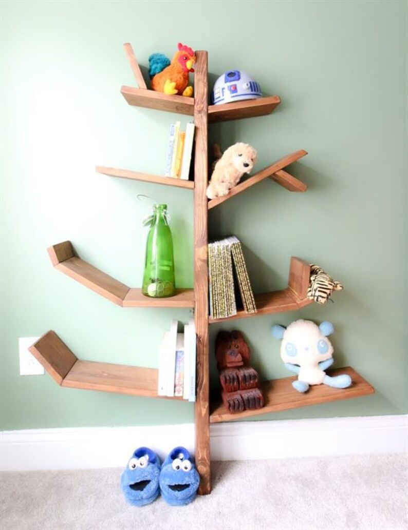 Wooden Tree Shaped Bookshelf, Wooden Tree Bookshelf , Home Decoration ...