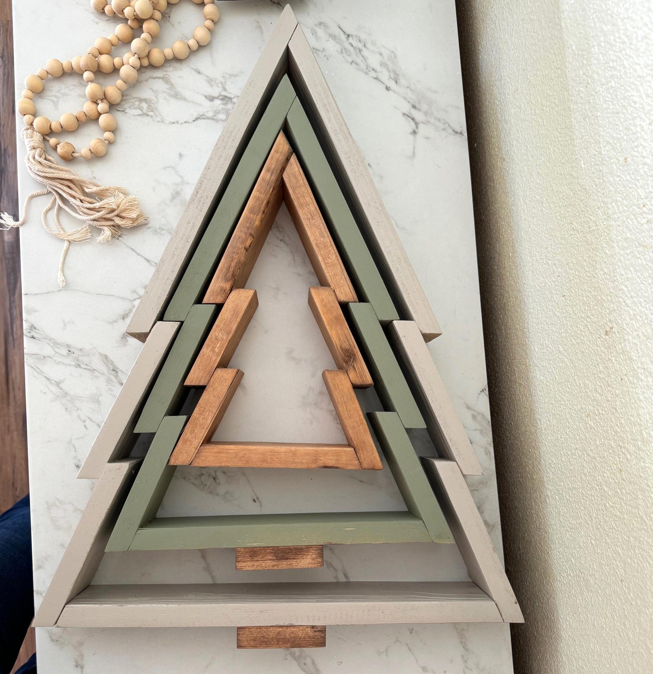 Wooden Christmas Tree Decor DIY, Wooden Tree, Christmas Decoration ...