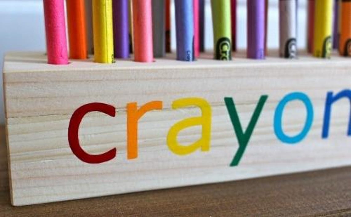 Crayon Holder Woodworking Plans PDF | DIY Wooden Crayon Organizer ...