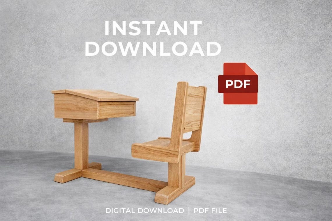 Kids School Desk Plans PDF DIY Wooden Study Table Chair Woodworking ...