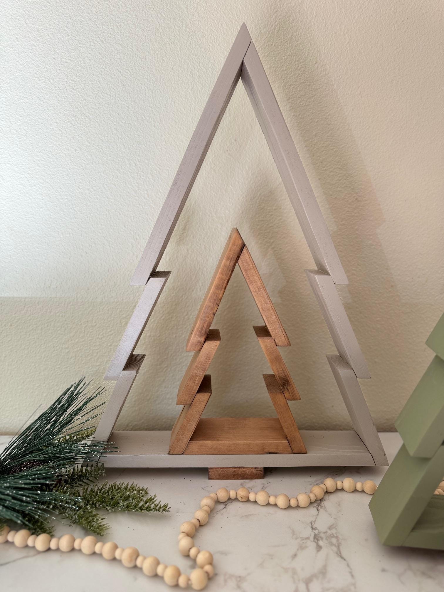 Wooden Christmas Tree Decor DIY, Wooden Tree, Christmas Decoration ...