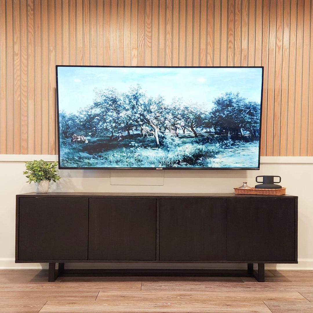 DIY Farmhouse Modern Tv Stand, Modern Tv Stand, Woodworking Modern Tv ...