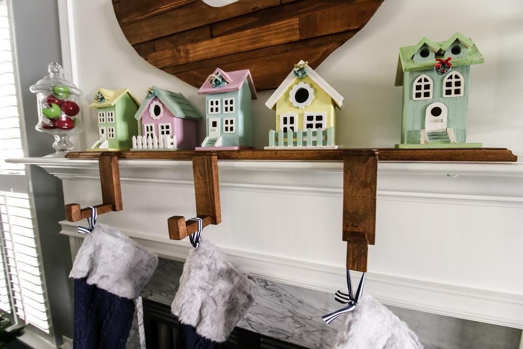 Wooden Stockings Holder, DIY Stockings Holder, Stockings Holder ...