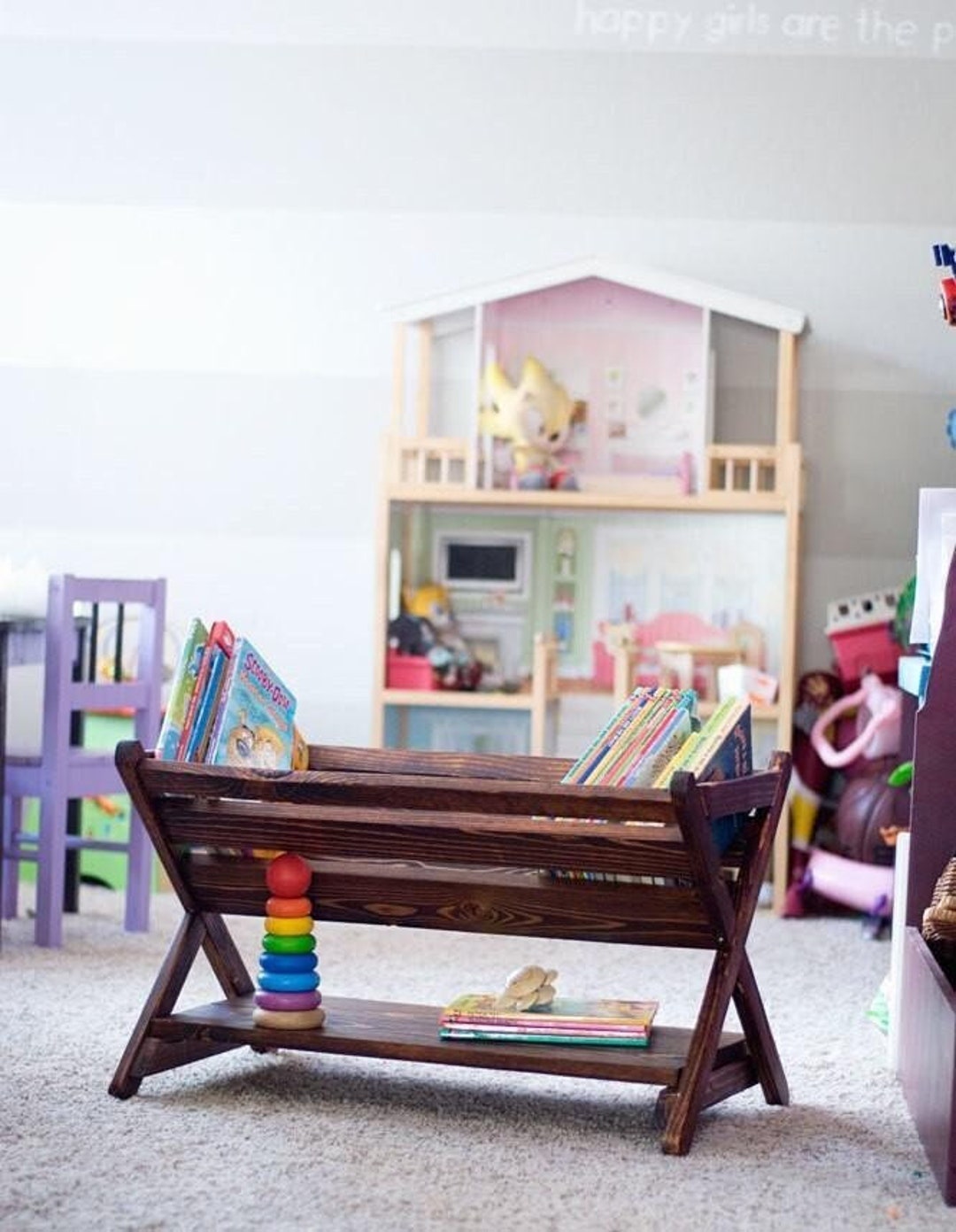 DIY Modern Kids Bookcase, Montessori Kids Bookcase, Woodworking Modern ...