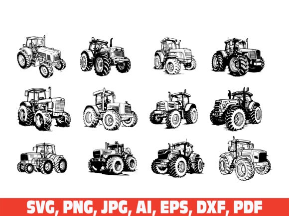 Tractor SVG, Tractor Png, Tractor Silhouette, Svg, Tractor Trailer Svg ...