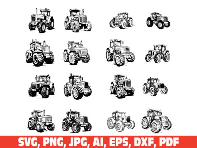 Tractor SVG, Tractor Png, Tractor Silhouette, Svg, Tractor Trailer Svg ...