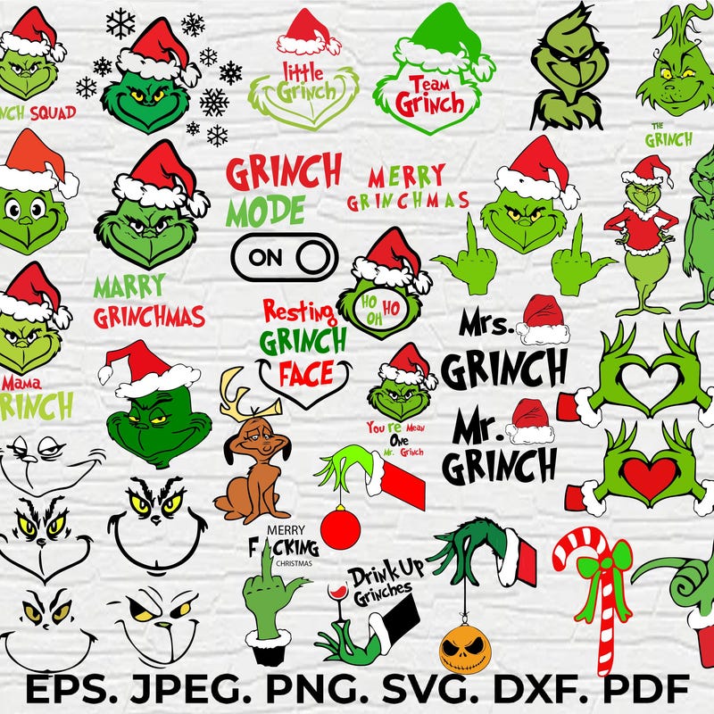 The Grinch Stickers - Etsy