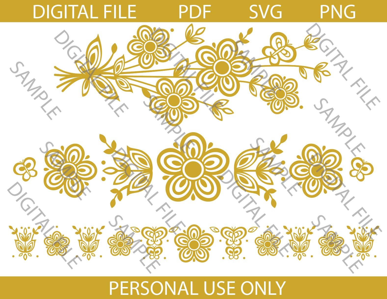 Vintage Pyrex Butterfly Gold Pattern Cut File - Etsy