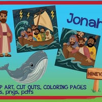 Jonah, Old Testament Clip Art, Bible Clip Art, PNG Files, Jonah 1-3 ...