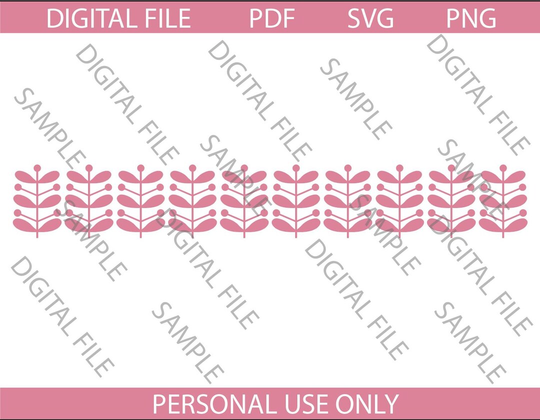 Vintage Pyrex Pink Stem Pattern Cut File - Etsy