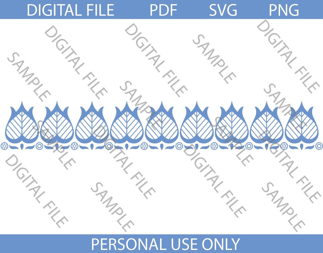 Vintage Pyrex Tulip Pattern Cut File - Etsy