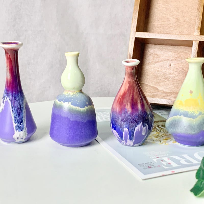 Mini Glass Vases - Etsy