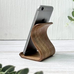 2 Style Wooden Phone Holder Office Desk Decor, Wooden Phone Holder Desk ...