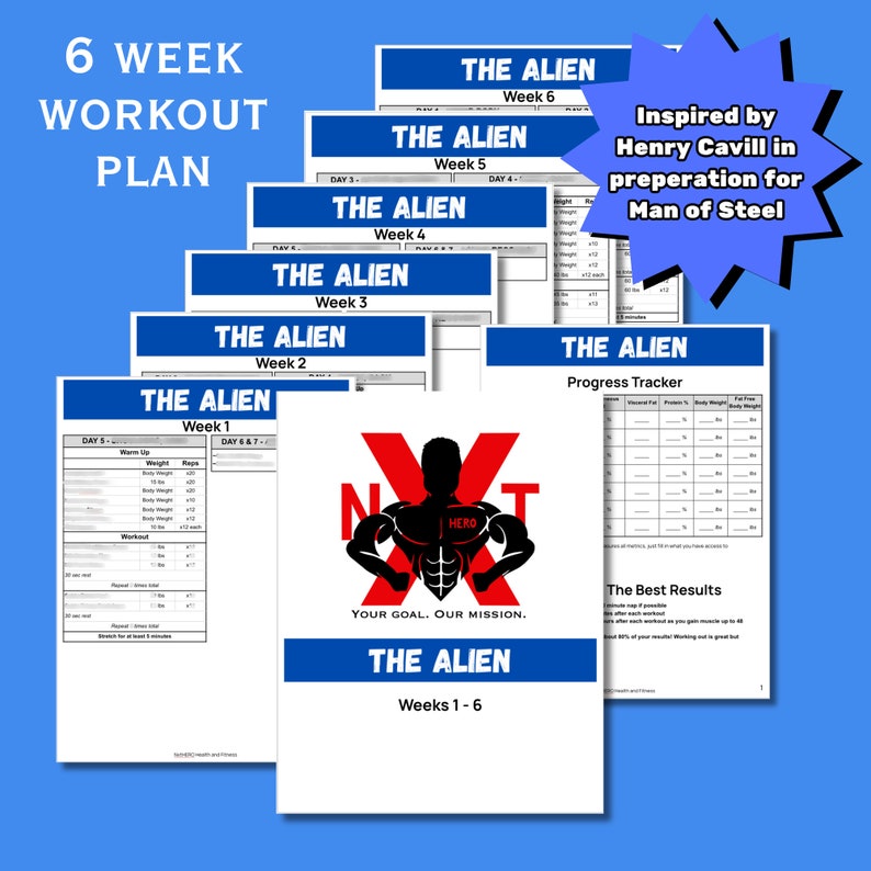 The Alien Henry Cavill Inspired Fitness Plan - Etsy