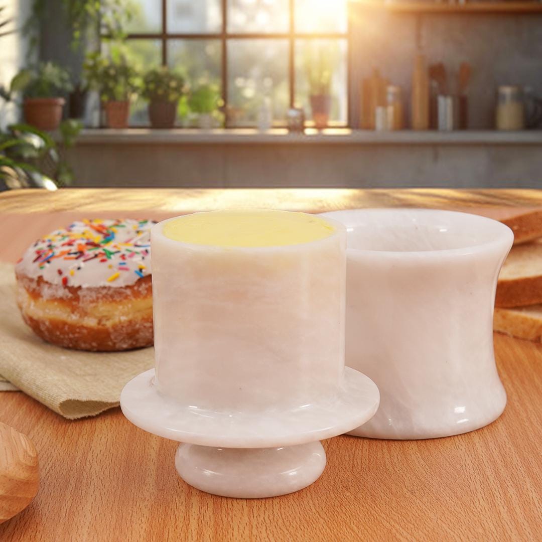 Lady Marble Butter Keeper , Tabletop Butter Storage , Handmade French ...