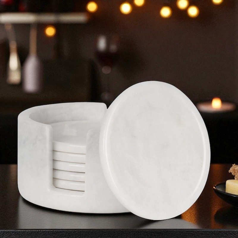 Coasters Round Marble - Etsy