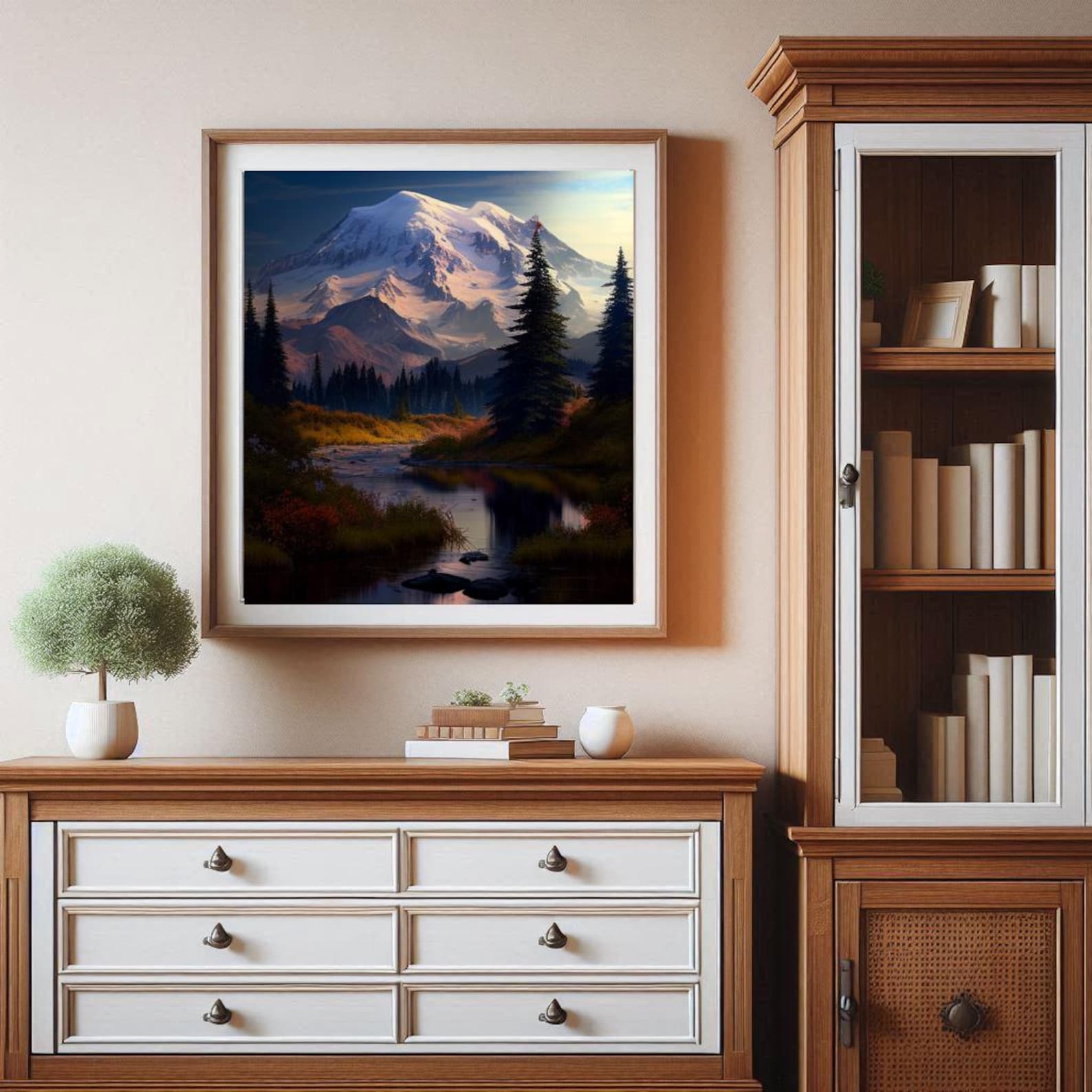 Mt Rainier Wall Art| Mt Rainier Print | Washington State Poster | Mount ...