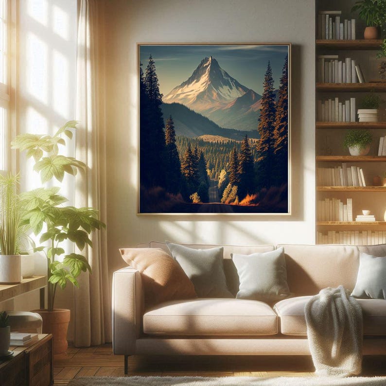 Mt Hood Print | Mount Hood Poster | Oregon Art | Portland Art ...