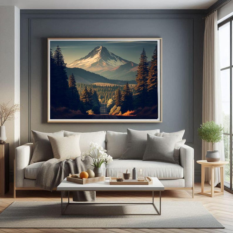 Mt Hood Print | Mount Hood Poster | Oregon Art | Portland Art ...