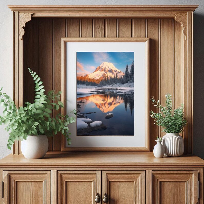 Mount Baker Washington Art Print | Washington Mountain Print | Mount ...
