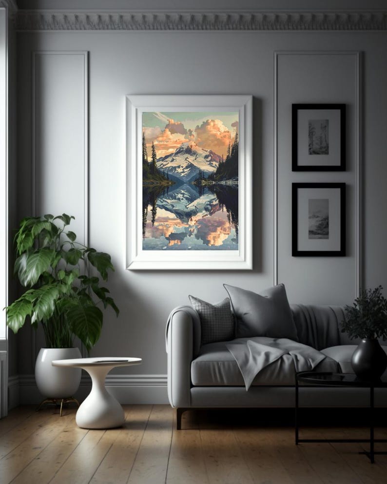 Mount Baker Washington Art Print | Washington Mountain Print | Mount ...