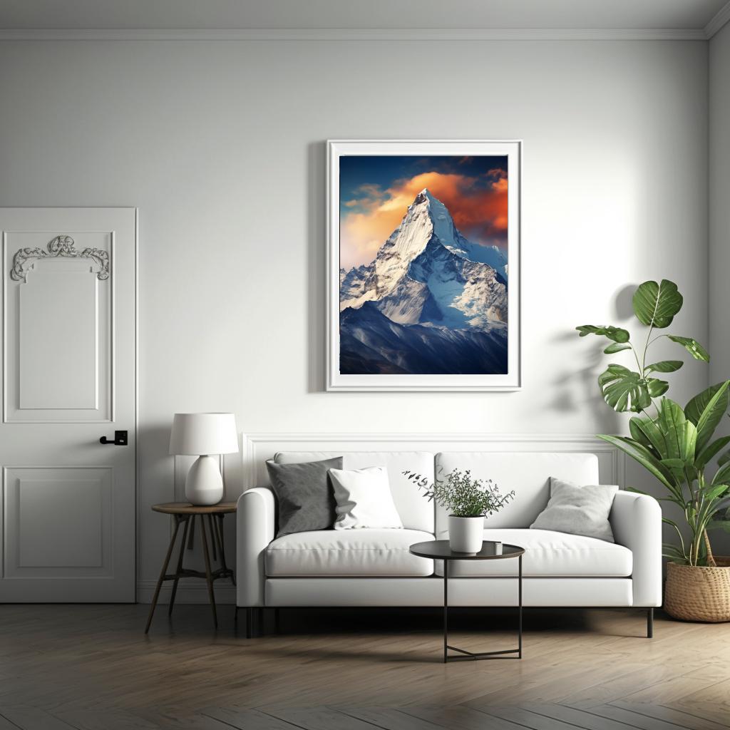Ama Dablam Print | Himalayas Nepal Poster | Nepal Art | Himalayas Art ...