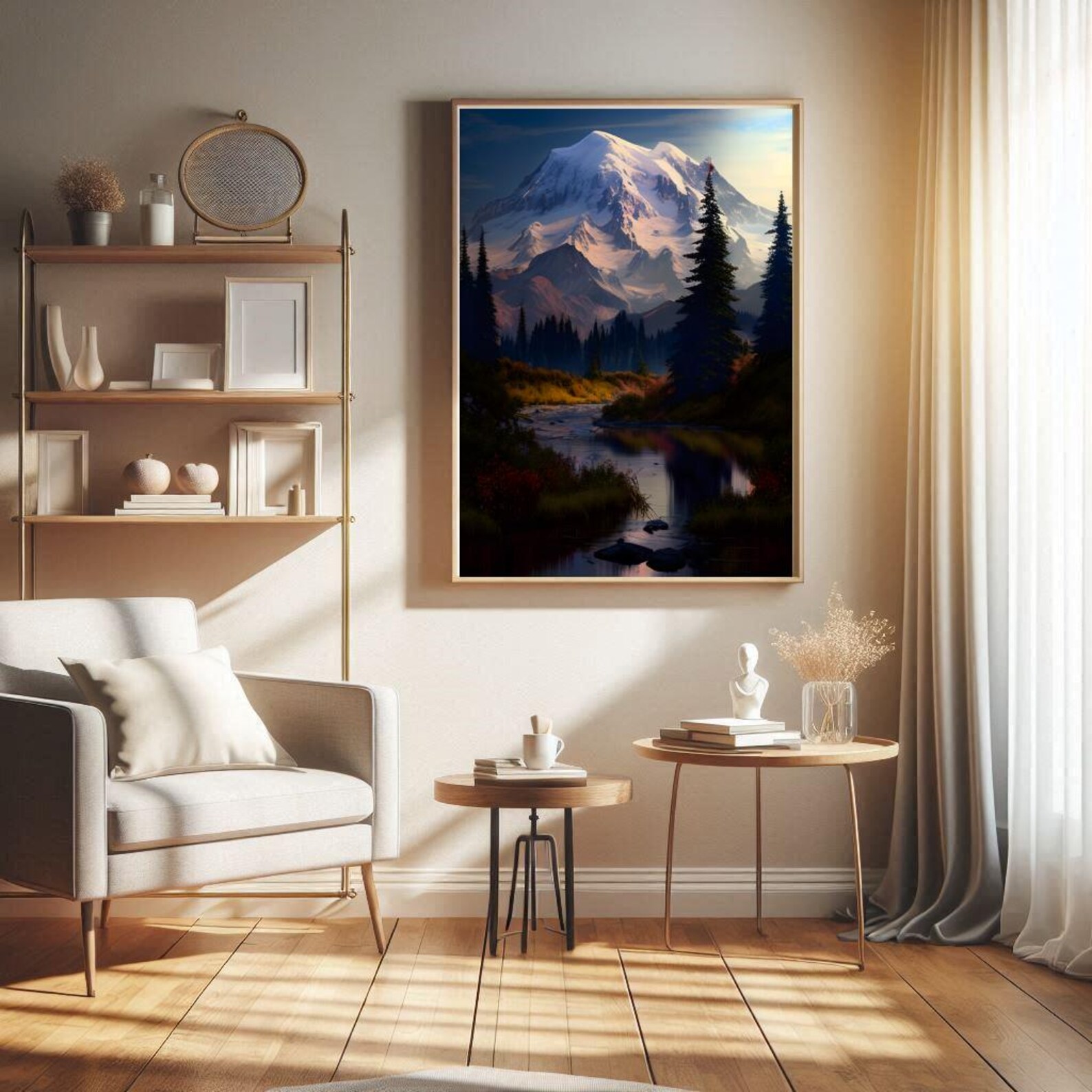 Mt Rainier Wall Art| Mt Rainier Print | Washington State Poster | Mount ...