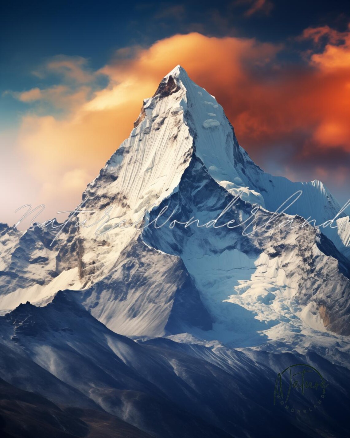 Ama Dablam Print | Himalayas Nepal Poster | Nepal Art | Himalayas Art ...