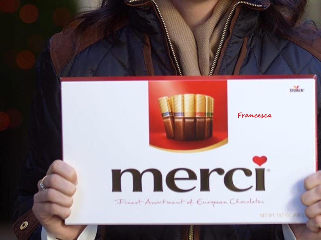 Merci Chocolate Gift Box & Greeting Card | Personalized Merry Christmas ...