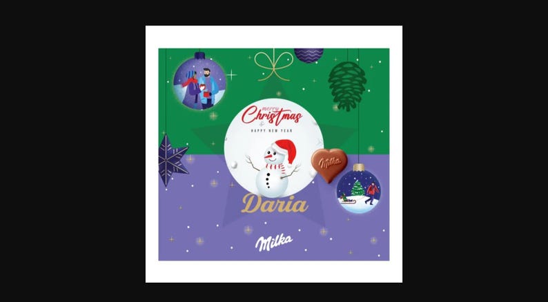 Milka Chocolate Gift Box | Personalized Christmas Gift With Name ...