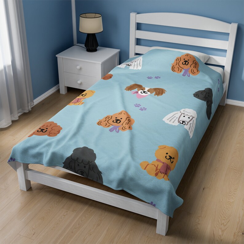 Cavapoo Poodle Maltipoo Puppy Throw Blankets Cozy Gift for Dog Mom ...